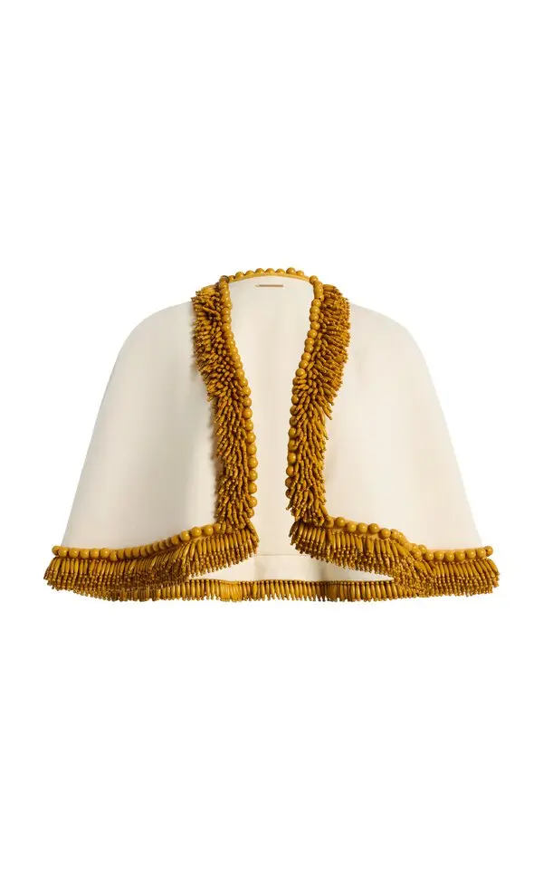 Alexis Tyrenna Trimmed Cape - Ivory