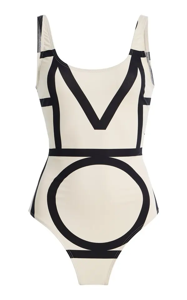 TOTEME Monogram One-piece Swimsuit - White