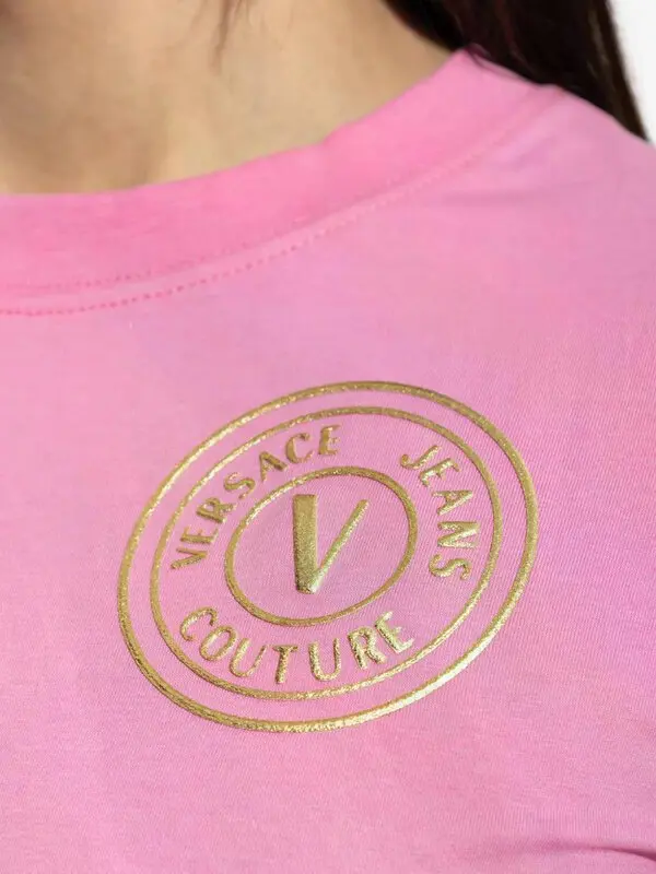 Versace Logo-appliqué Day Dress - Pink