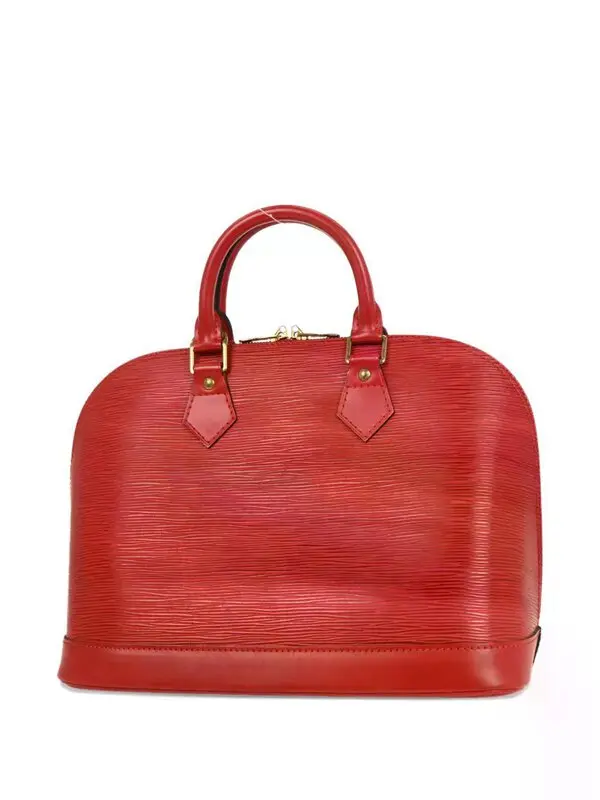 LOUIS VUITTON 1996 Alma Textu Handbag - Red