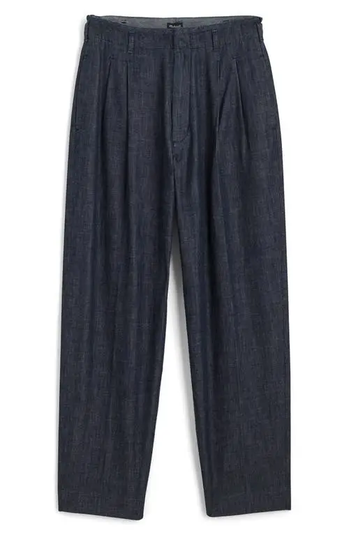 Madewell Double Pleated Denim Trousers