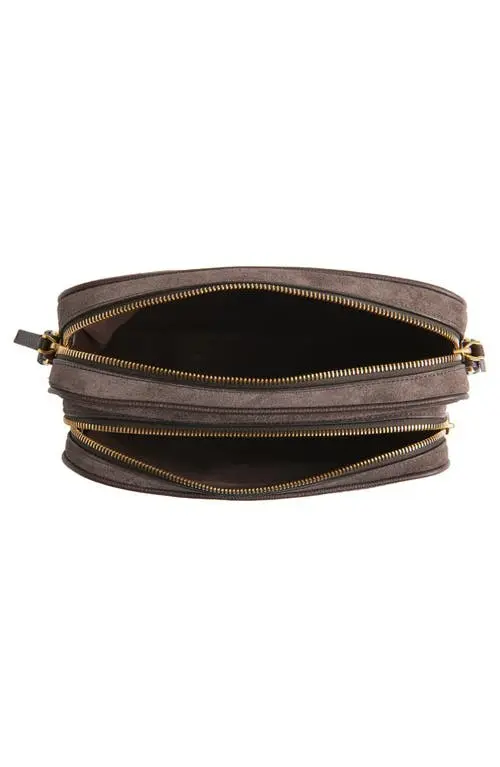 Valentino Garavani Antibes Suede Camera Bag - Brown