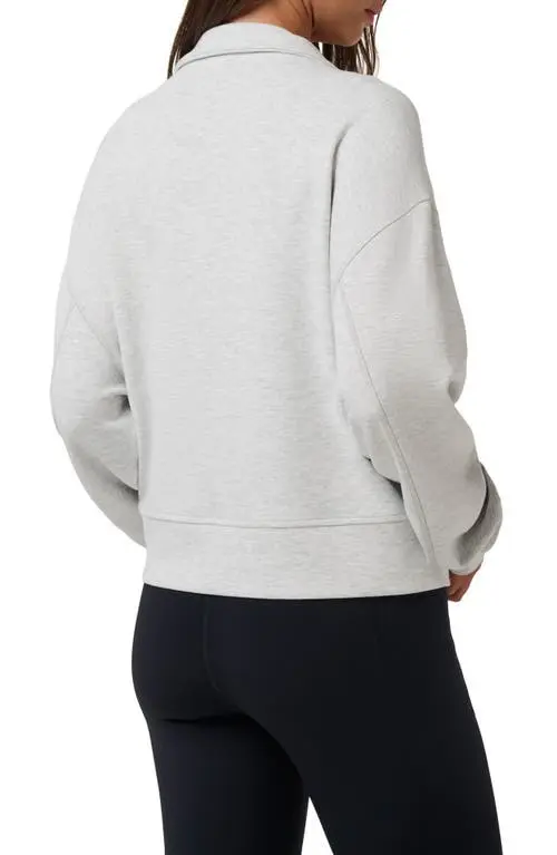 Travis Mathew Skyloft Half Zip Sweatshirt - Heather Light Grey