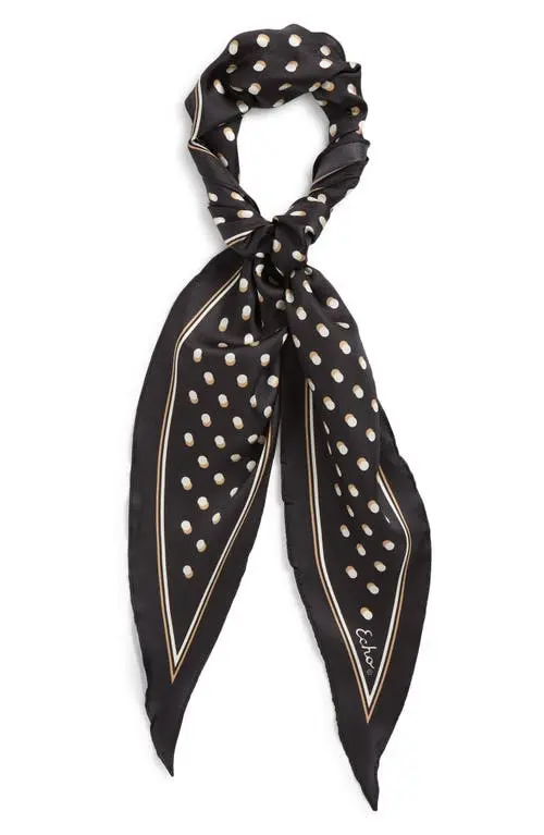 Echo Dot Silk Diamond Scarf - Black