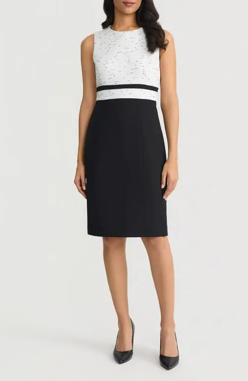 KASPER Two Tone Sheath Dress