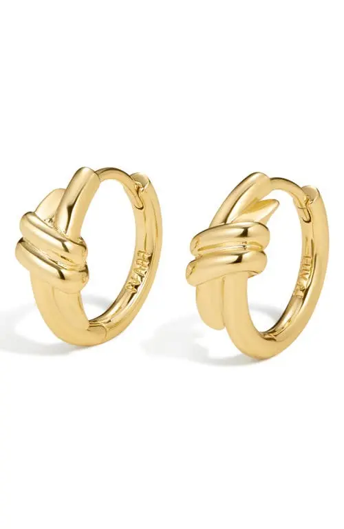 LUV AJ The Margaux Knot Hoop Earrings - Gold