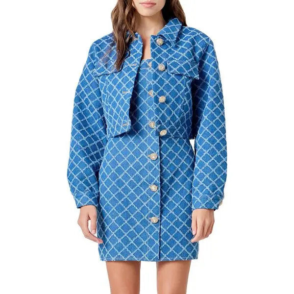 Endless Rose Cropped Diamond Jacket
