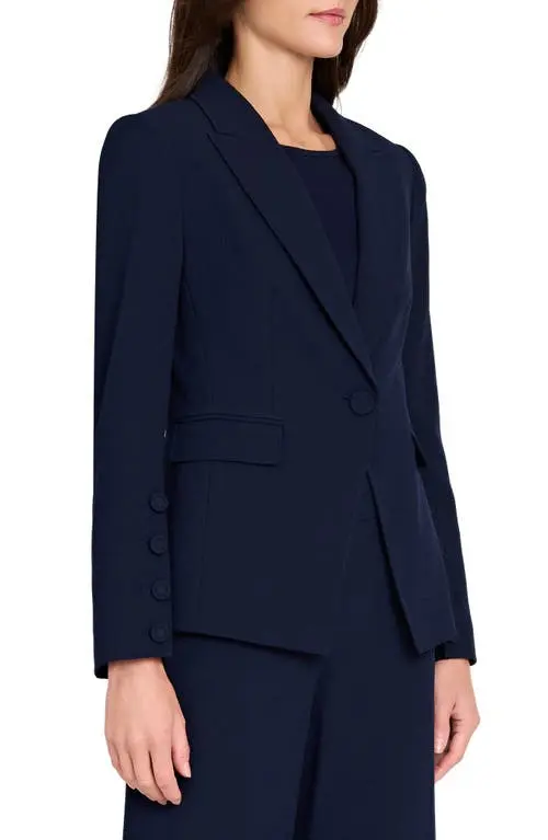 TAHARI ASL Single-button Blazer - Deep Navy