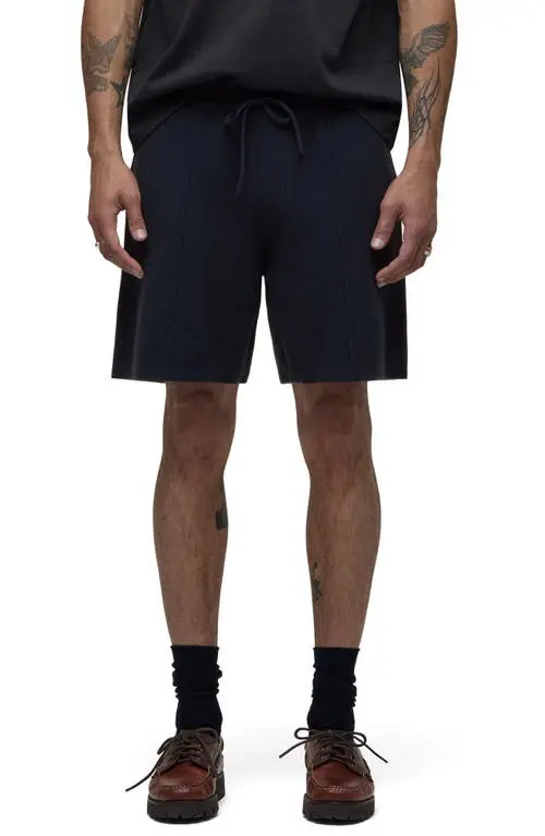Hudson Jeans Double Knit Cotton & Cashmere Drawstring Shorts - Fleet