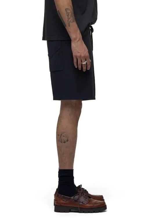 Hudson Jeans Double Knit Cotton & Cashmere Drawstring Shorts - Fleet