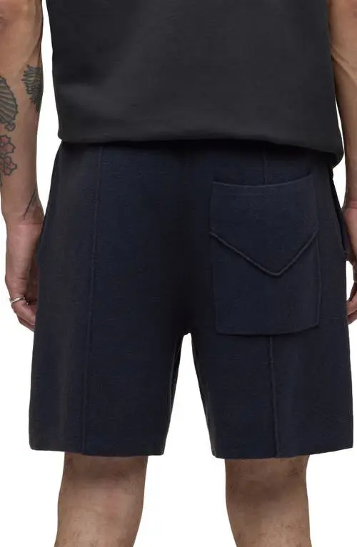 Hudson Jeans Double Knit Cotton & Cashmere Drawstring Shorts - Fleet
