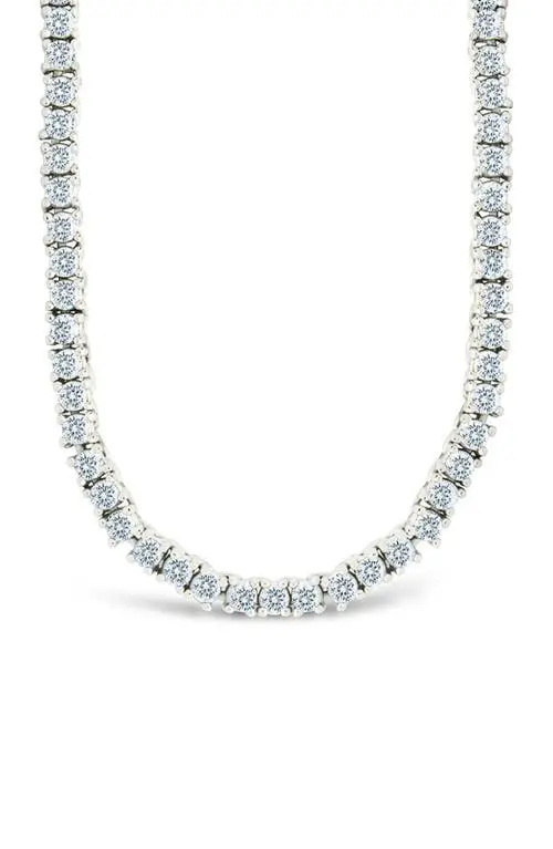 Sterling Forever Mirabell Slide Tennis Necklace - Silver