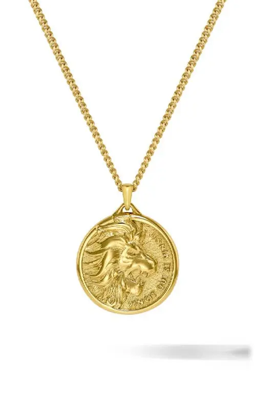 VINCERO Lion Pendant Necklace - Gold