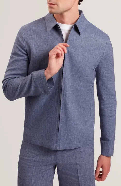 Ted Baker London Linen And Cotton Jacket - Navy