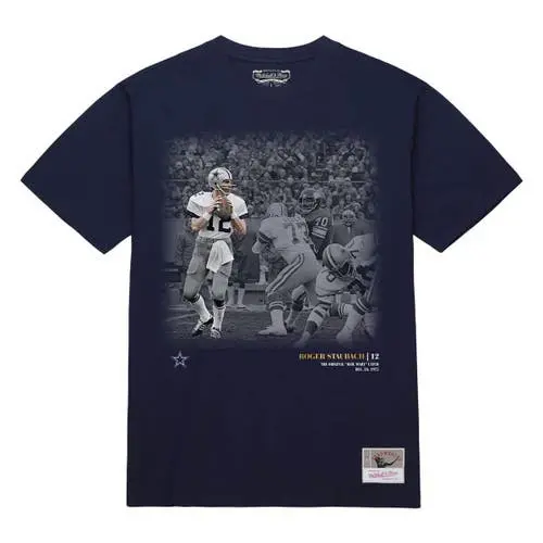 Mitchell & Ness Roger Staubach Dallas Cowboys Moments T-shirt - Navy