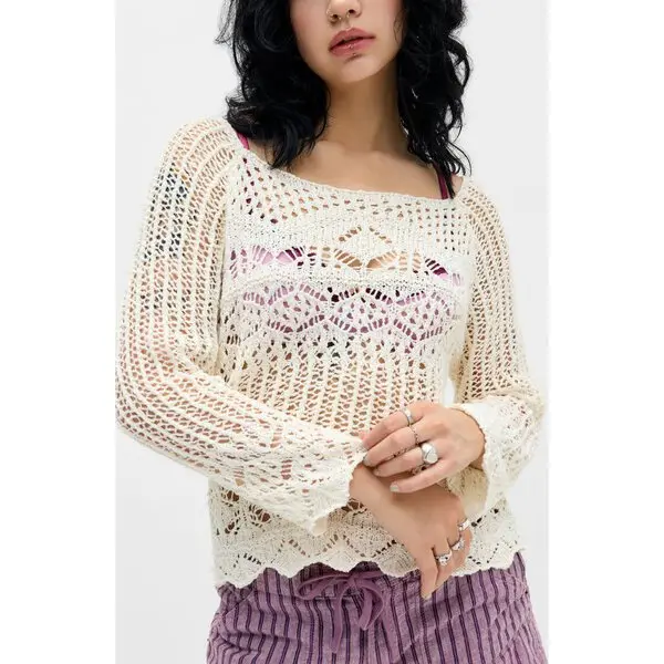BDG URBAN OUTFITTERS Cohen Crochet Sweater