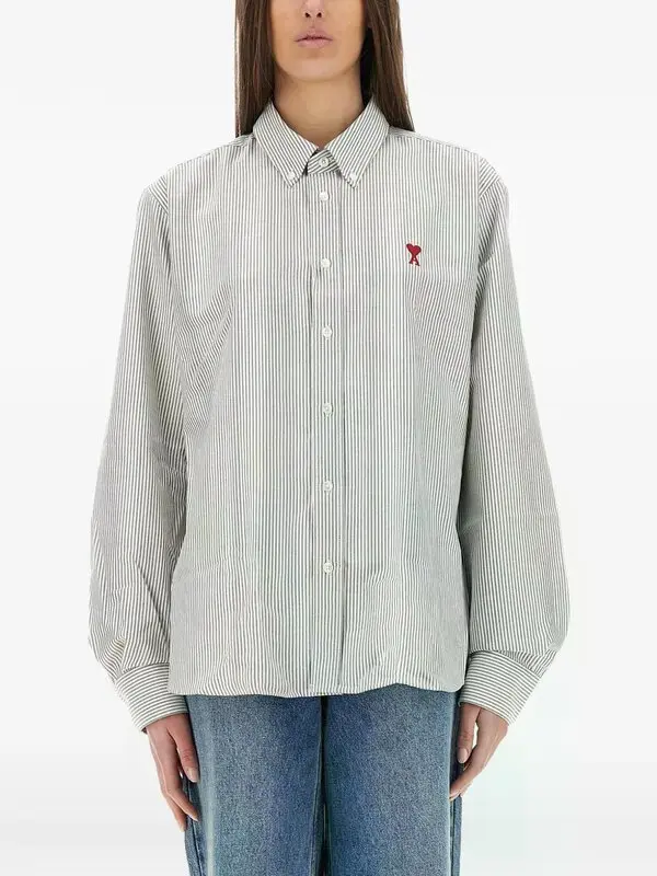 Ami Striped Appliqué Shirt