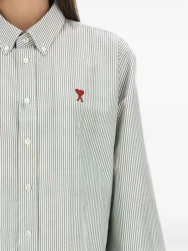 Ami Striped Appliqué Shirt