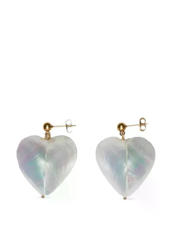 LABELLED JEWELLERY Shelly Heart Drop Earrings - Gold