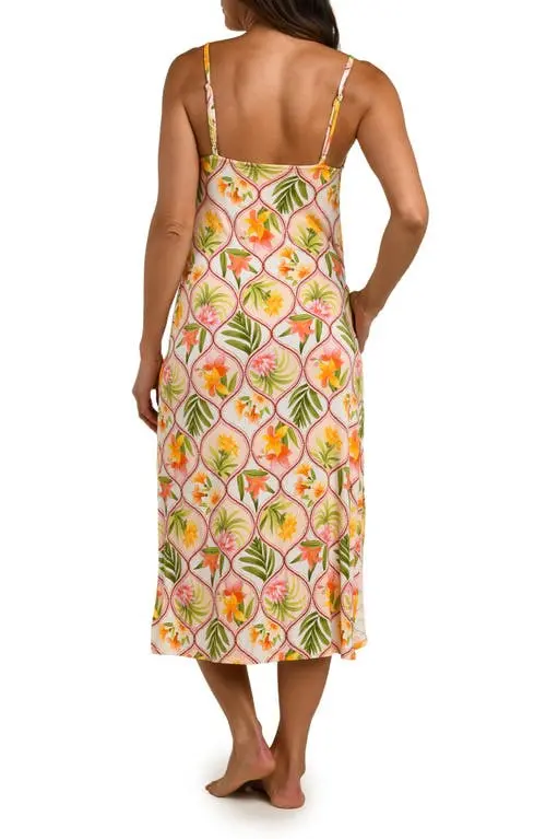La Blanca Palm Cover-up Dress - White Multi