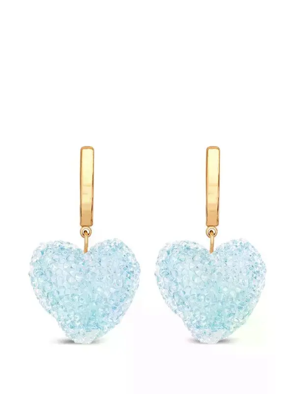 CRYSTAL HAZE Jelly Heart Earrings - Gold