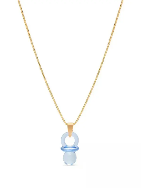 CRYSTAL HAZE Pacifier Pendant Necklace - Gold