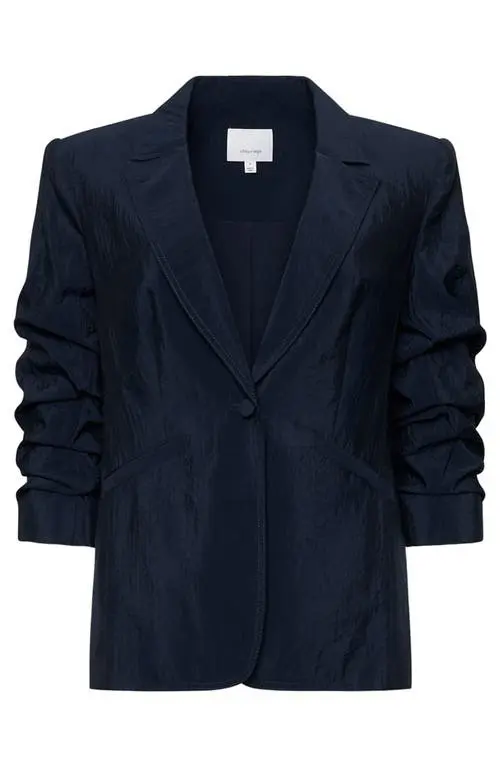 Cinq À Sept Khloe Tumbled Woven Blazer - Navy