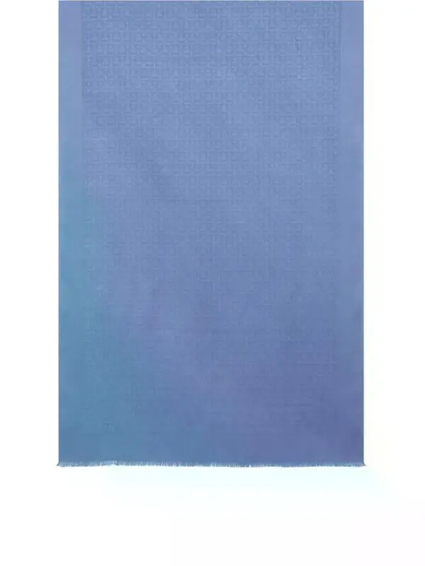 FERRAGAMO Jacquard-logo Scarf - Blue