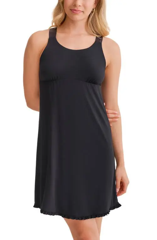 Fleur't Racerback Nightgown - Black