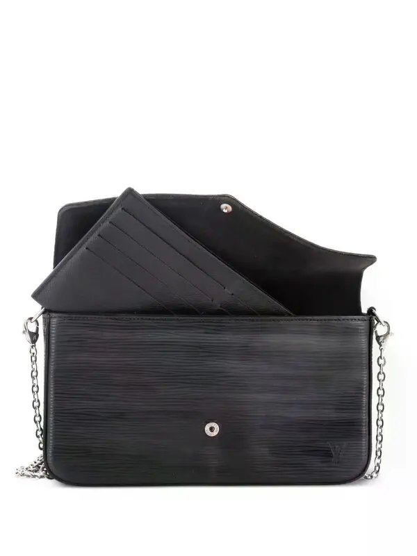 LOUIS VUITTON Felicie Pochette Epi Leather Crossbody Bag - Black