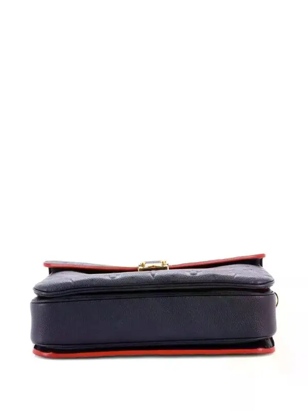 LOUIS VUITTON Pochette Metis Monogram Empreinte Leather Crossbody Bag - Blue