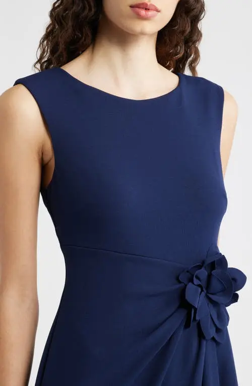 CONNECTED APPAREL Flower Appliqué Jersey Gown