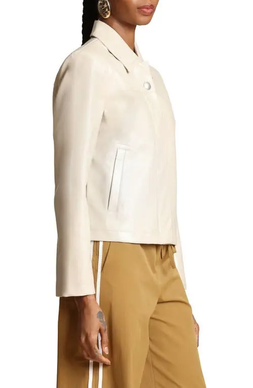 Avec Les Filles Faux Leather Boxy Jacket