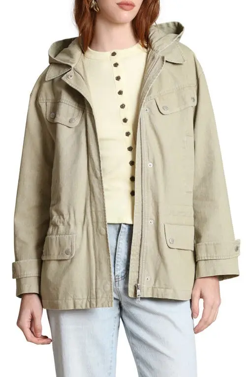 Avec Les Filles Cotton Hooded Field Jacket