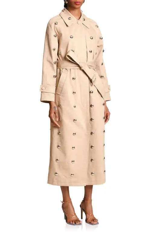 Avec Les Filles Cotton-blend Maxi Trench Coat