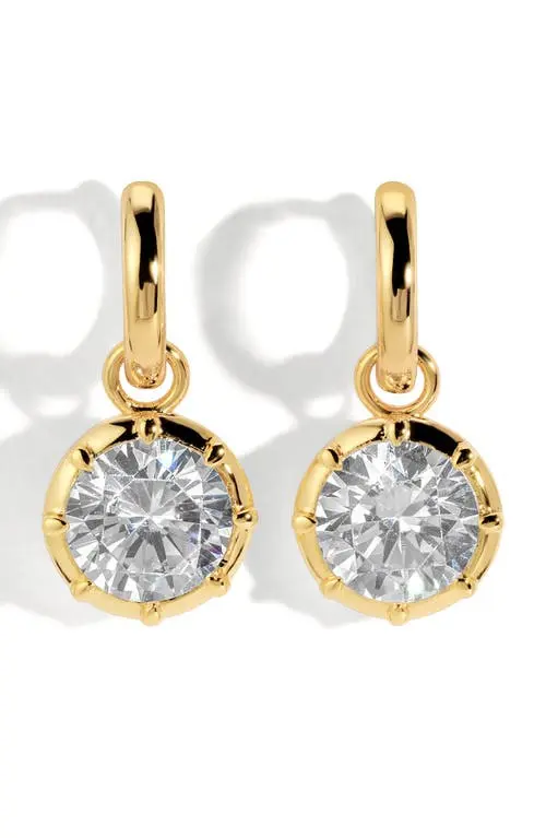 Lili Claspe Grande Celeste Charm Huggie Hoop Earrings - Gold