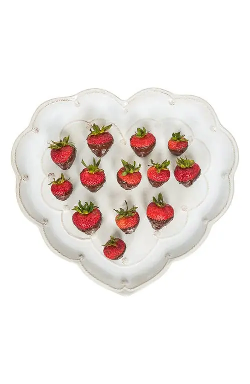 JULISKA Berry & Thread Ceramic Heart Platter