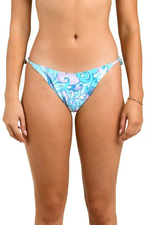 CITRUS Good Side Tab Hipster Bikini Bottom - Blue Multi