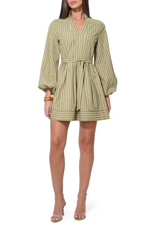 Adelyn Rae Marnie Stripe Minidress - Olive