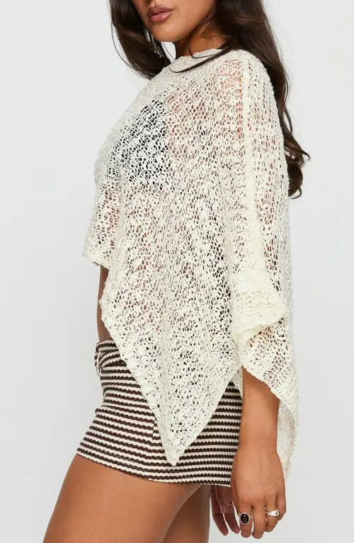 Princess Polly Boni Knit One-shoulder Poncho