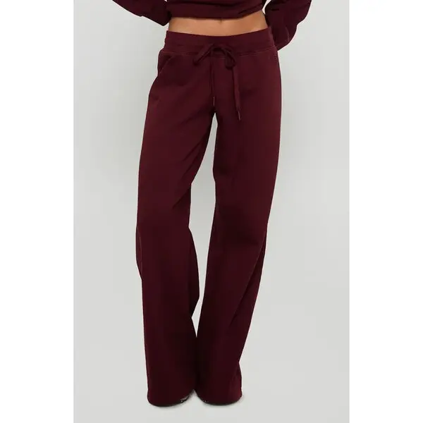 Princess Polly Dodie Wide Leg Sweatpants - Washed Currant