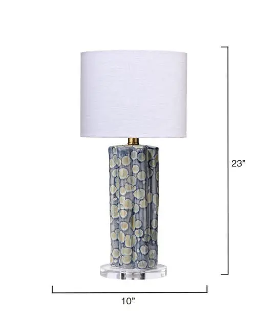JAMIE YOUNG CO. Flurry Ceramic Small Table Lamp With Linen Shade