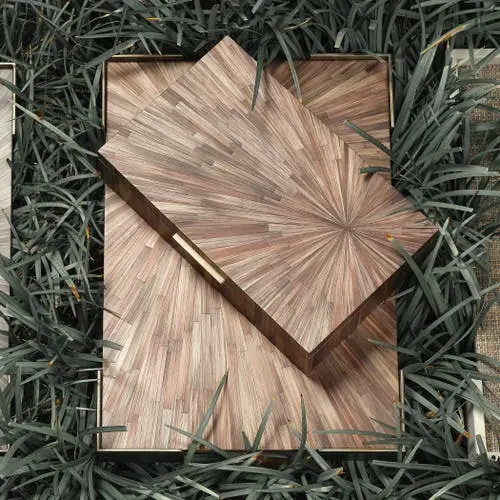 JAMIE YOUNG CO. Palm Marquetry Decorative Box