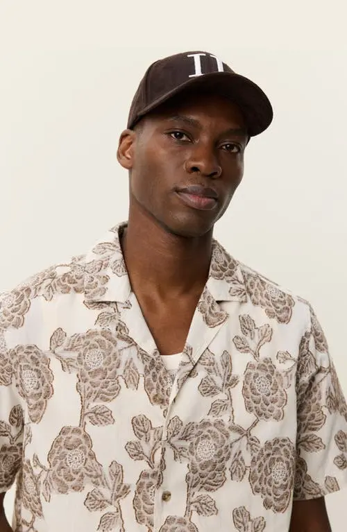 LES DEUX Lesley Floral Jacquard Camp Shirt
