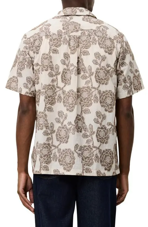 LES DEUX Lesley Floral Jacquard Camp Shirt