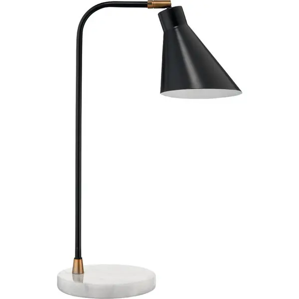 JAMIE YOUNG CO. Chronicle Marble Task Lamp With Iron Shade - Black