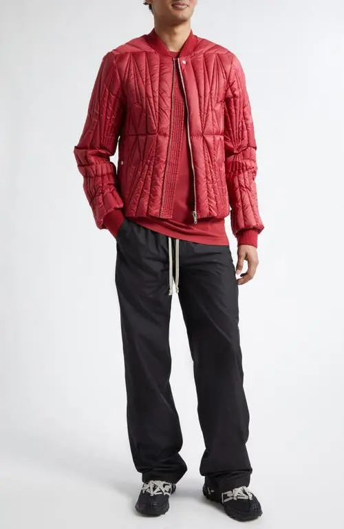 Moncler Geocamo Flight Down Bomber Jacket - Red