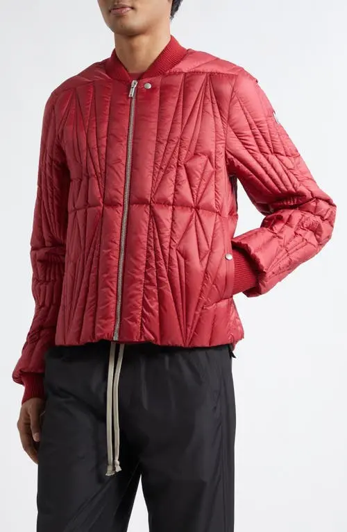 Moncler Geocamo Flight Down Bomber Jacket - Red