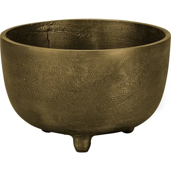 JAMIE YOUNG CO. Relic Metal Small Footed Decorative Bowl - Antique Brass