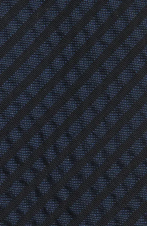 Thom Browne Striped Wool Necktie - Navy